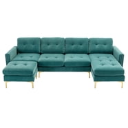Mammoth 92" Modular Convertible Sleeper Sectional, Modern Fabric Sofa ...