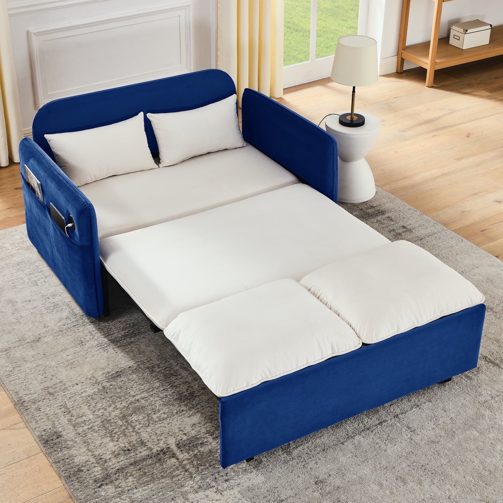Free Shipping! Modern Convertible Sofa Bed with Pull-Out Bed ...