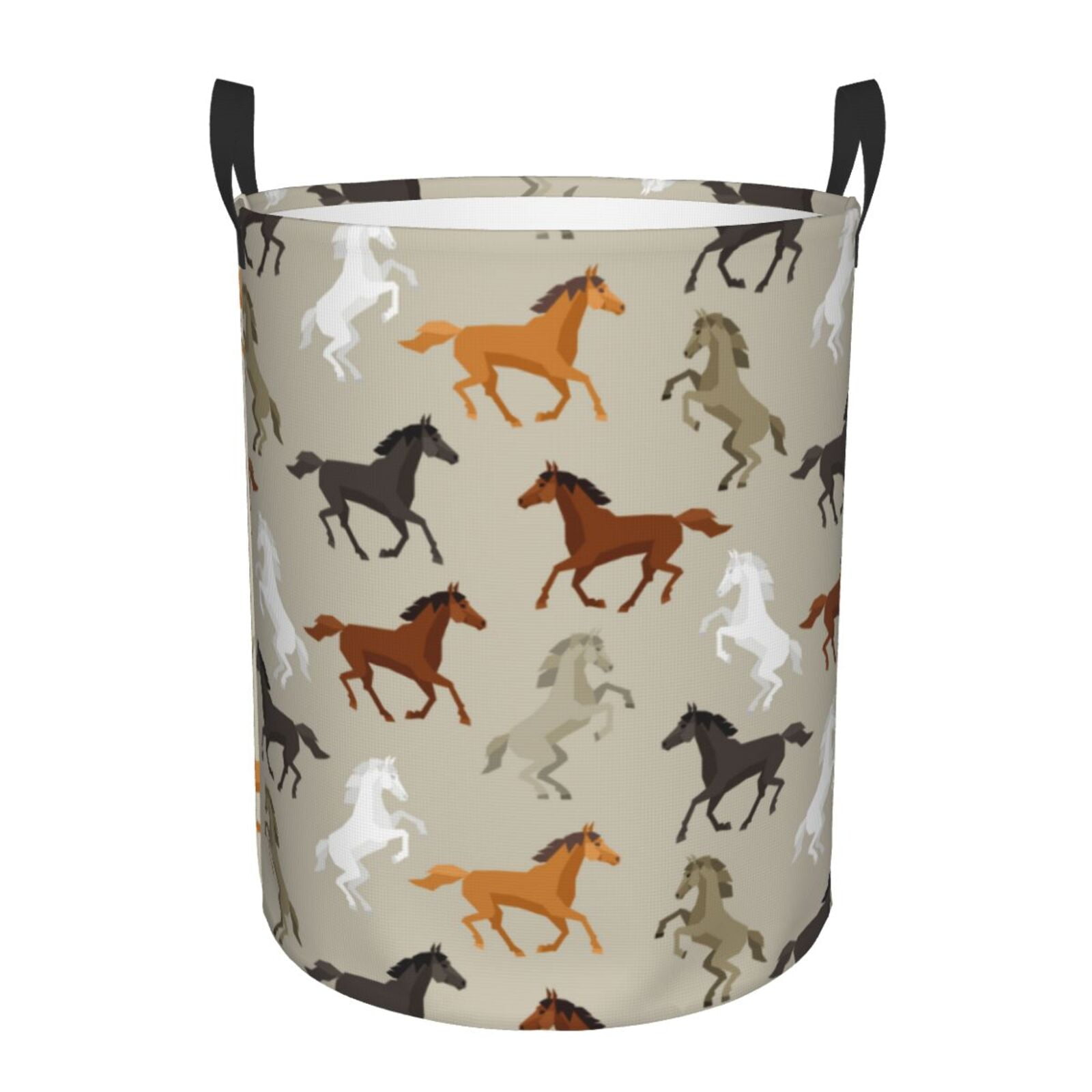 Modern Cool Horse Laundry Basket with Handles - Freestanding Laundry ...