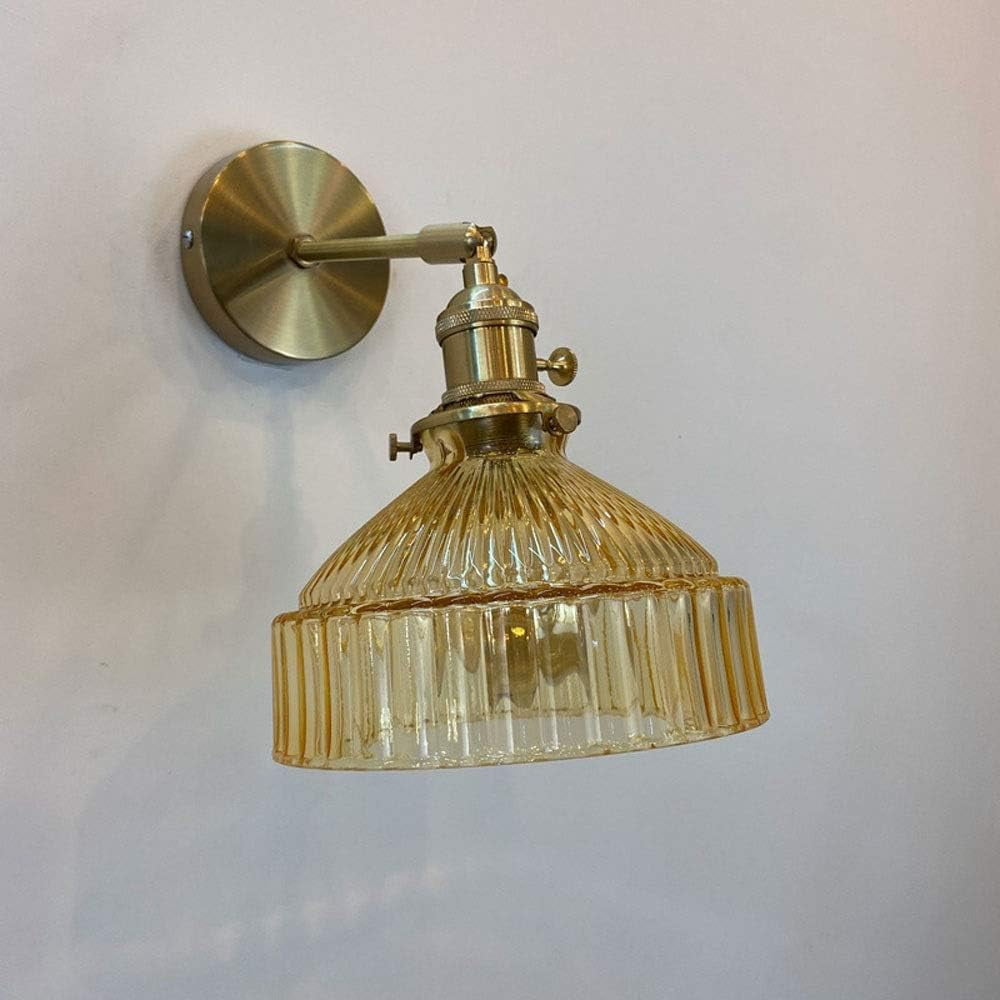 Modern Copper Wall Light Glass Lampshade Copper Wall Sconce, Adjustable ...