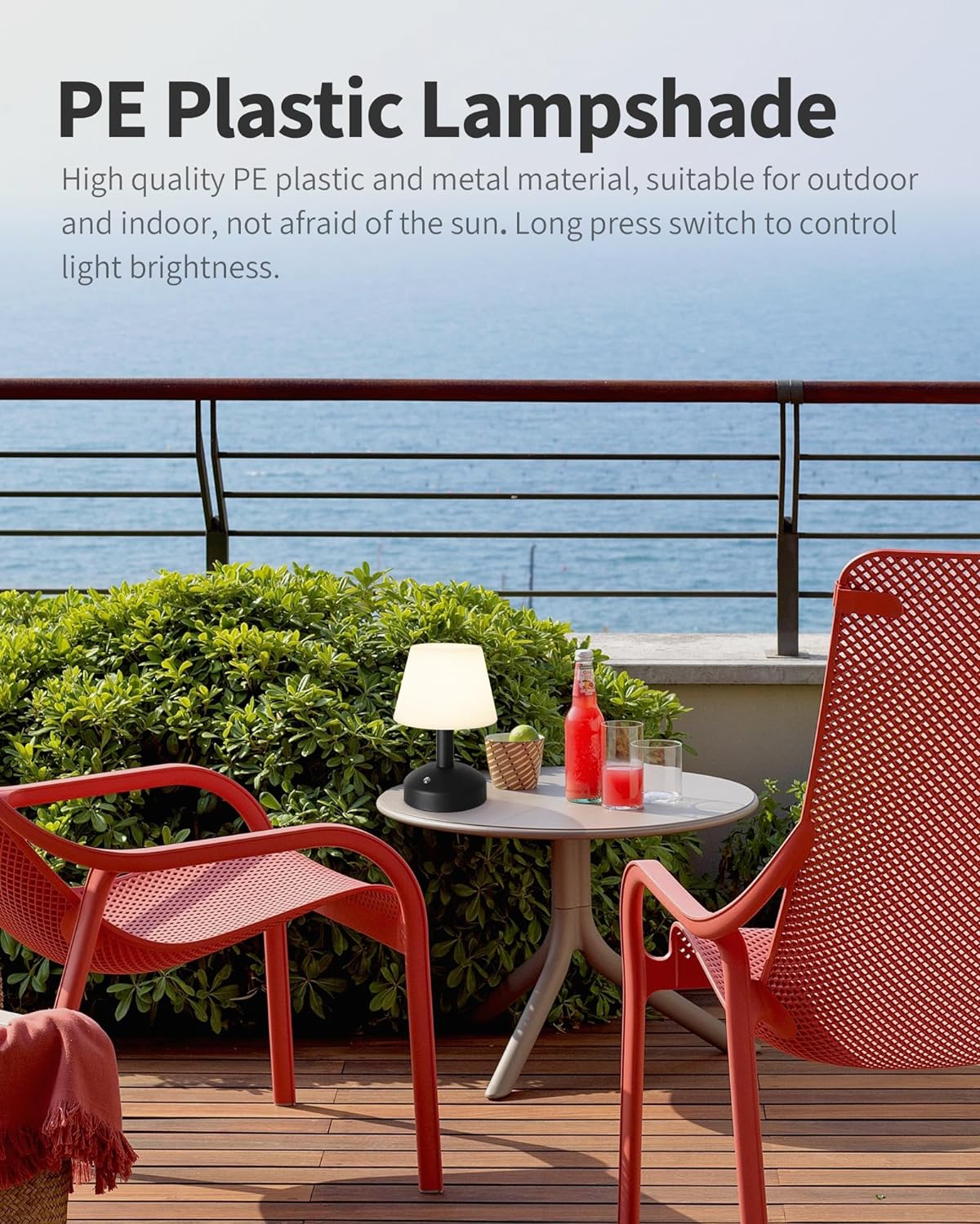 Modern Cordless Small Table Lamps, Portable LED Dimmable Desk Lamp ...