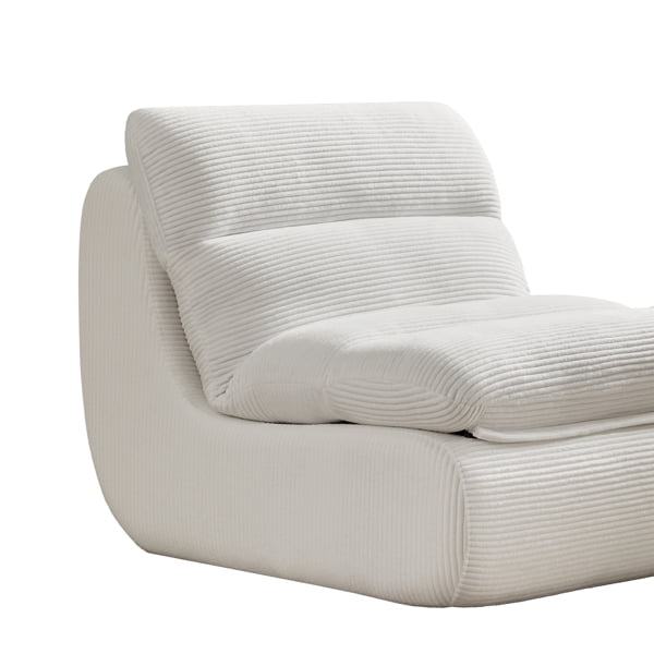 Modern Corduroy Compressed Lounge Chair with Ottoman – Space-Saving ...