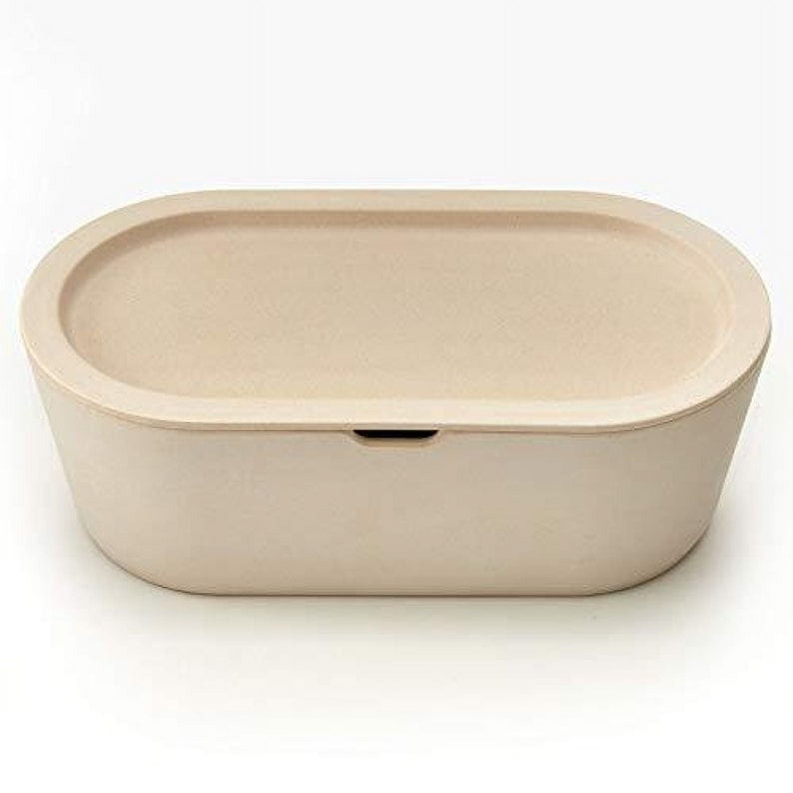 Modern Cream Eco Bamboo Bread Box with Cutting Board Lid - Farmhouse ...
