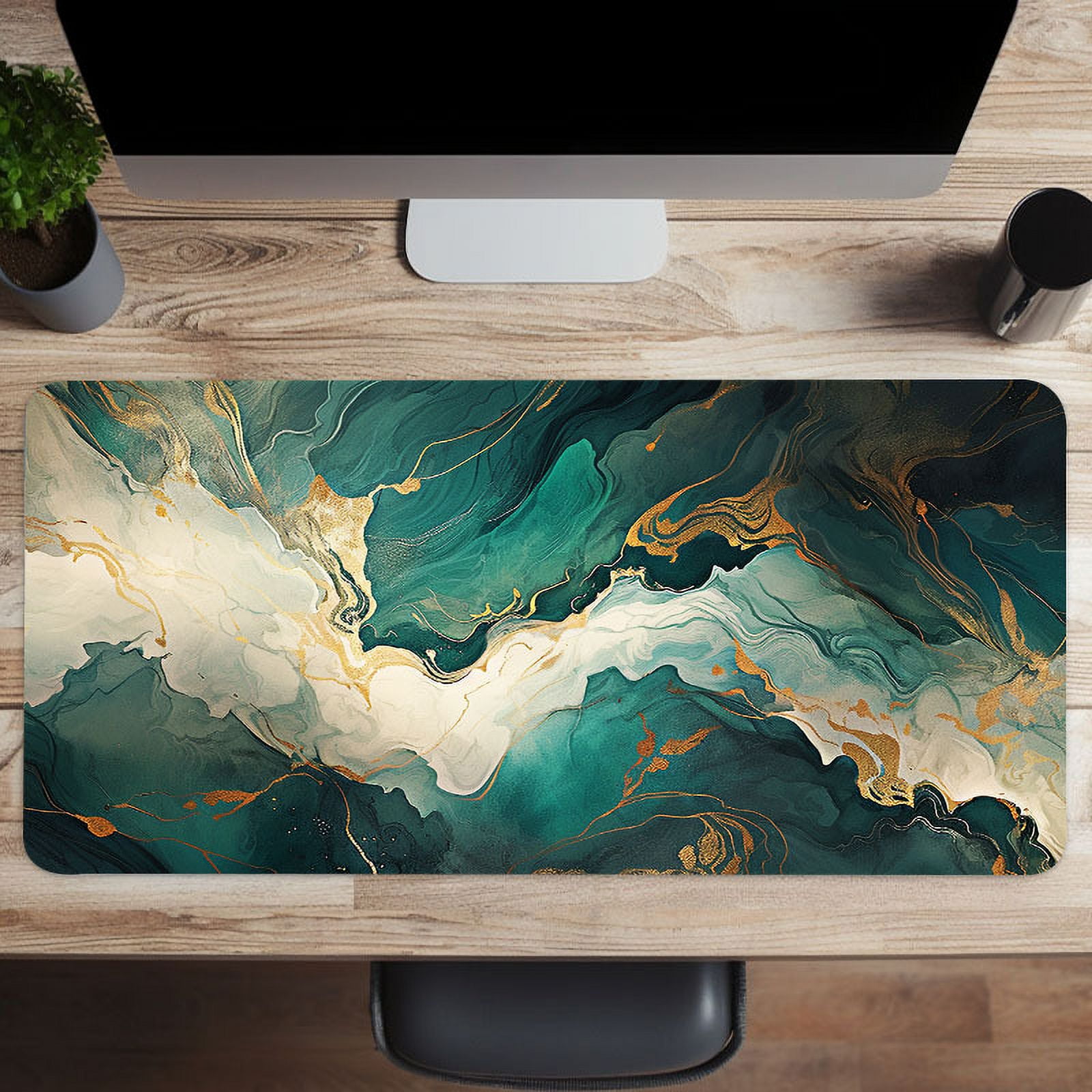Modern Creative Abstract Green Large Gaming Mousepad Computer HD ...