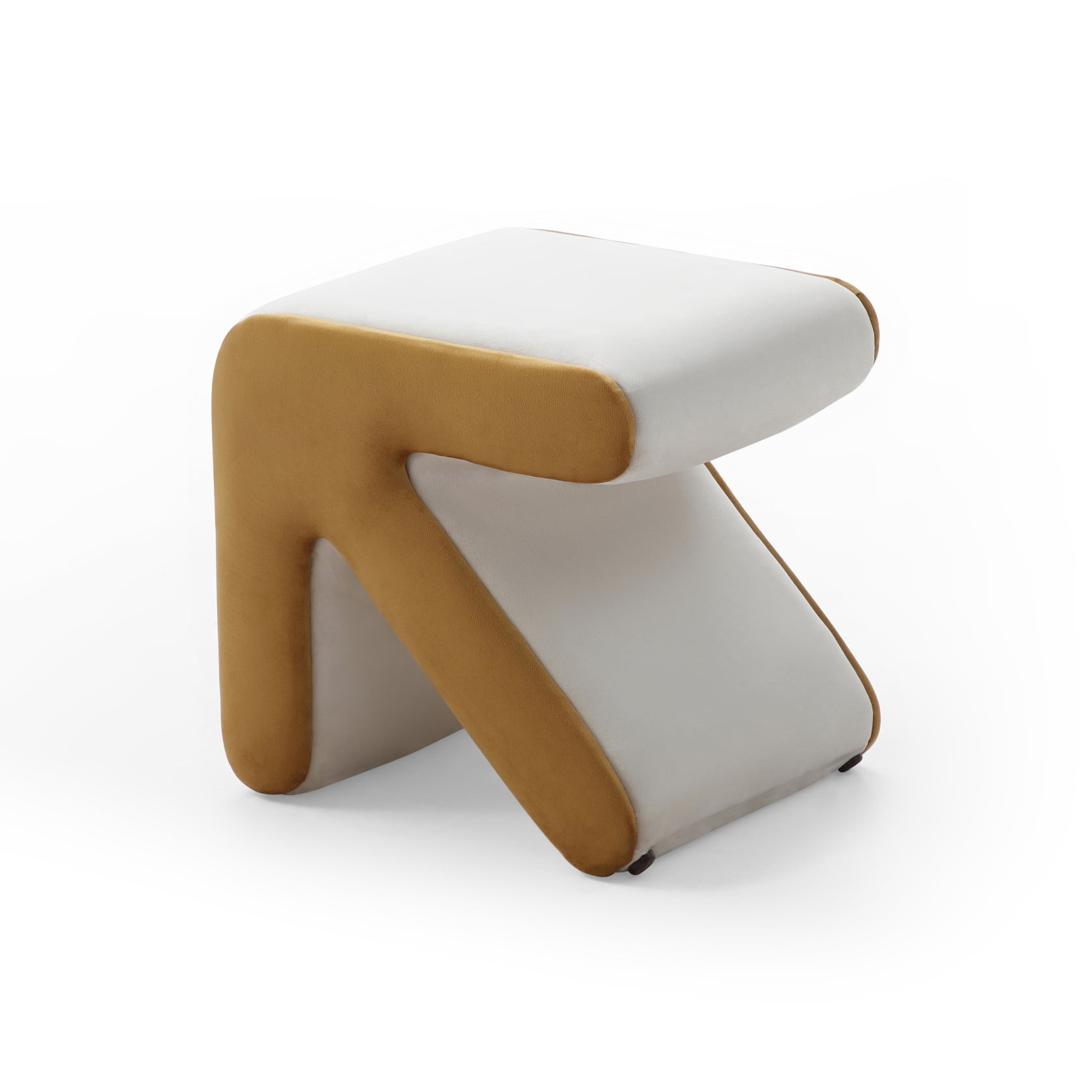 Modern Creative Arrow Design Multifaceted Stool, Unique Velvet ...