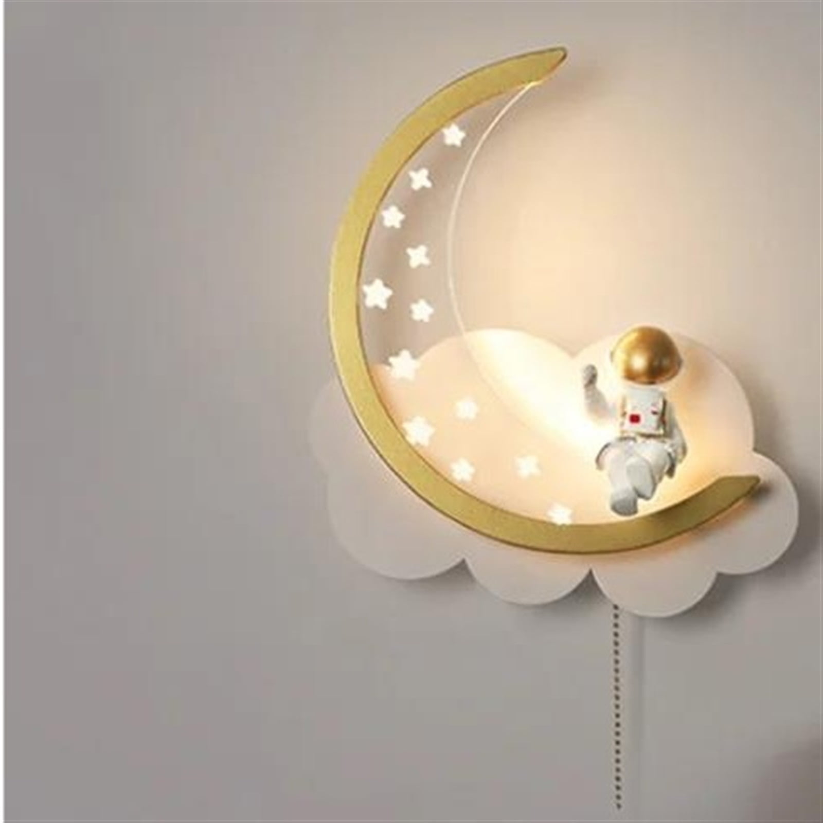 Modern Creative Moon Acrylic Lampshade Wall Lamp Bedroom Decoration ...