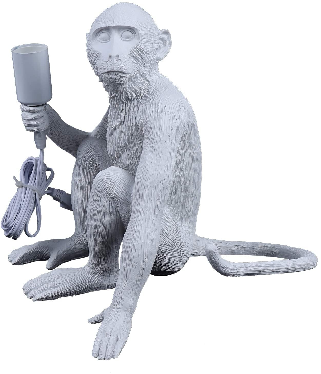 Modern Creative Table Light Monkey Desk Lamp, Resin Sitting Monkey ...