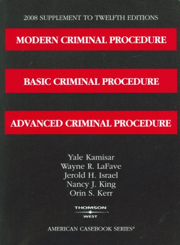 Pre-Owned Modern Criminal Procedure, Basic Criminal Procedure and ...