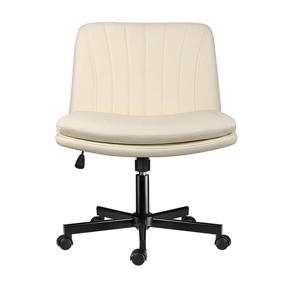 Modern Criss Cross Chair with Wheels, Armless Cross Legged Office Desk ...