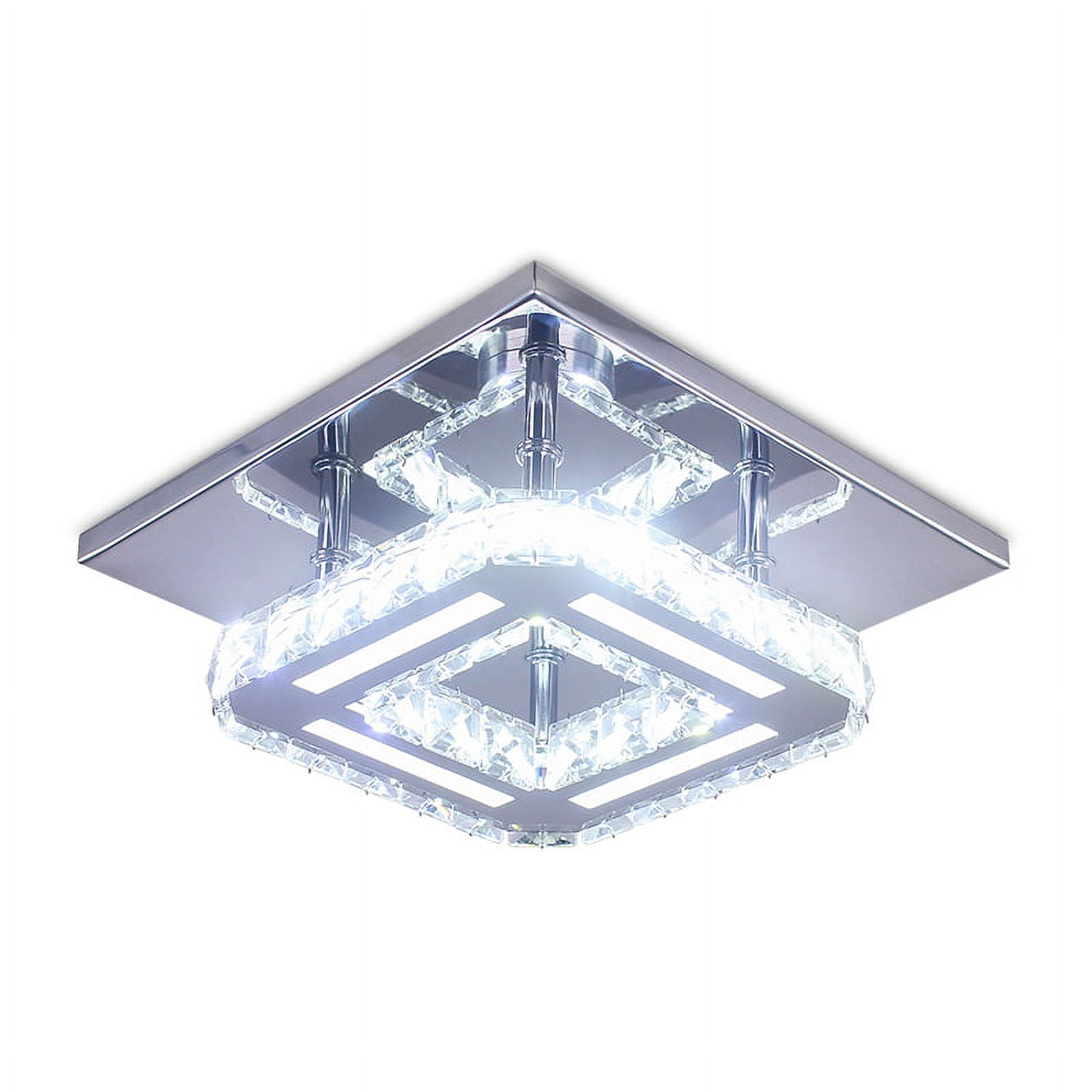 Modern Crystal Ceiling Lighting, Mini Square Crystal Chandelier ...
