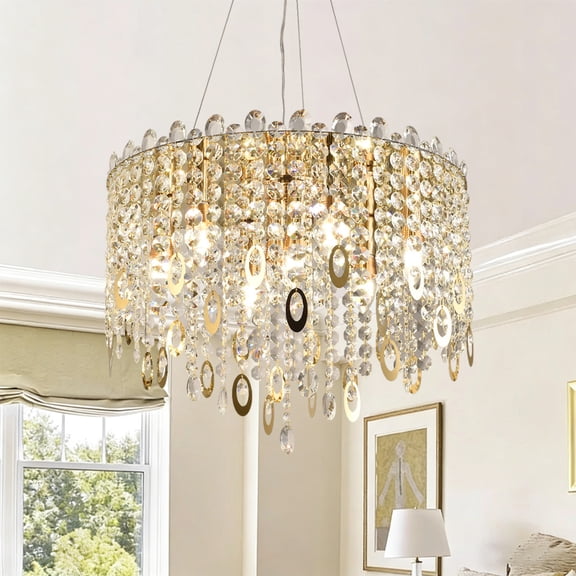 Round Gold Chandelier