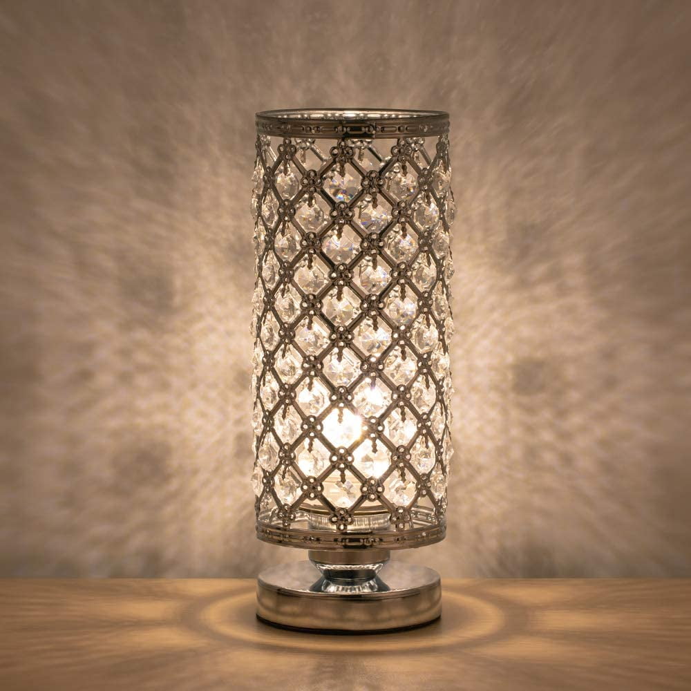 Modern Crystal Table Night Lamp with Metal Frame - Walmart.com