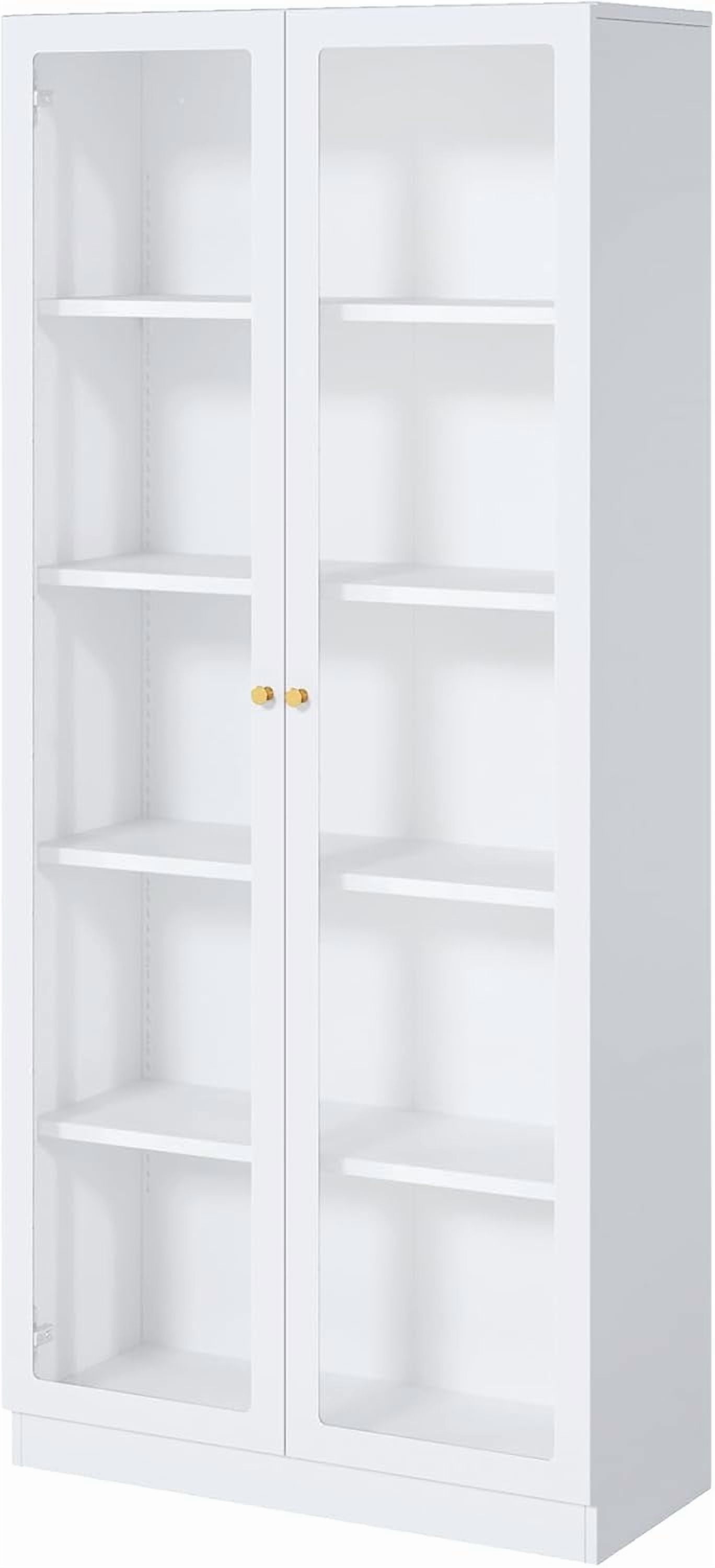 Modern Curio Cabinets, Display Cabinet with Glass Doors, Bookshelf with ...