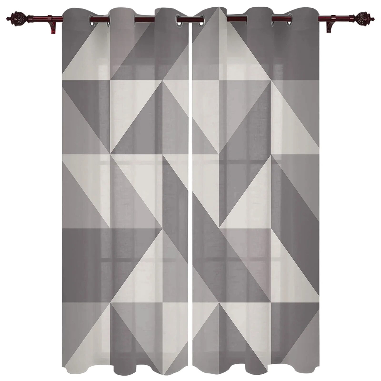 Modern Curtains Triangle Blue Gradient Baby Room Bedroom Creative ...
