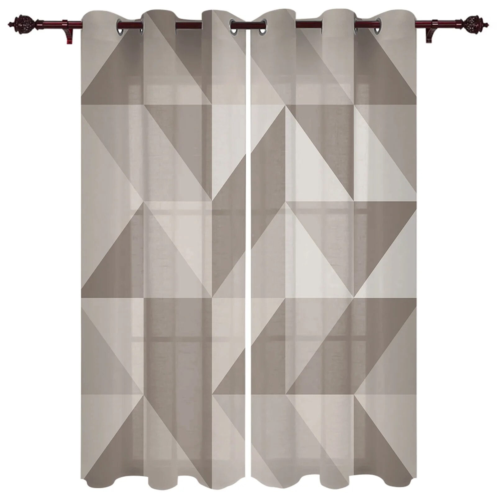 Modern Curtains Triangle Blue Gradient Baby Room Bedroom Creative ...