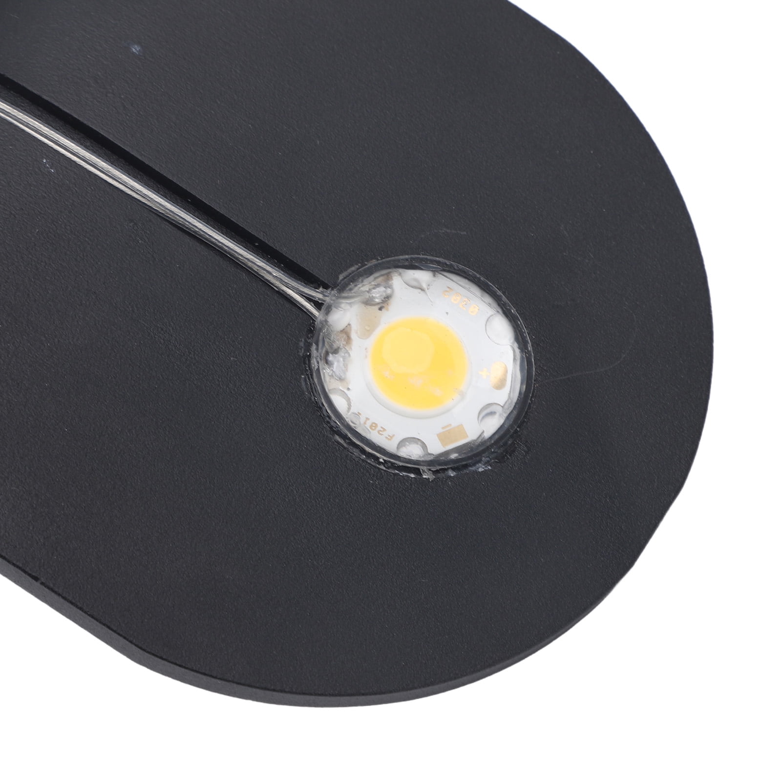 Modern Curved LED Wall Light, 3000K Warm White, Hardwired, 7.5" Metal ...