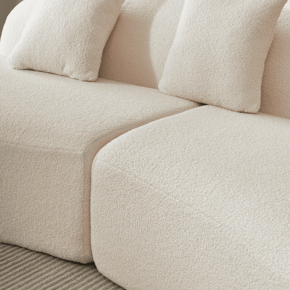 Modern Curved Sectional Sofa with 5-Seater, Unique Half Moon Couch with ...