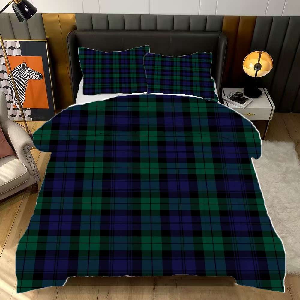 Modern Cute Blue And Green Plaid Comforter Set Full Size Bedding Set ...