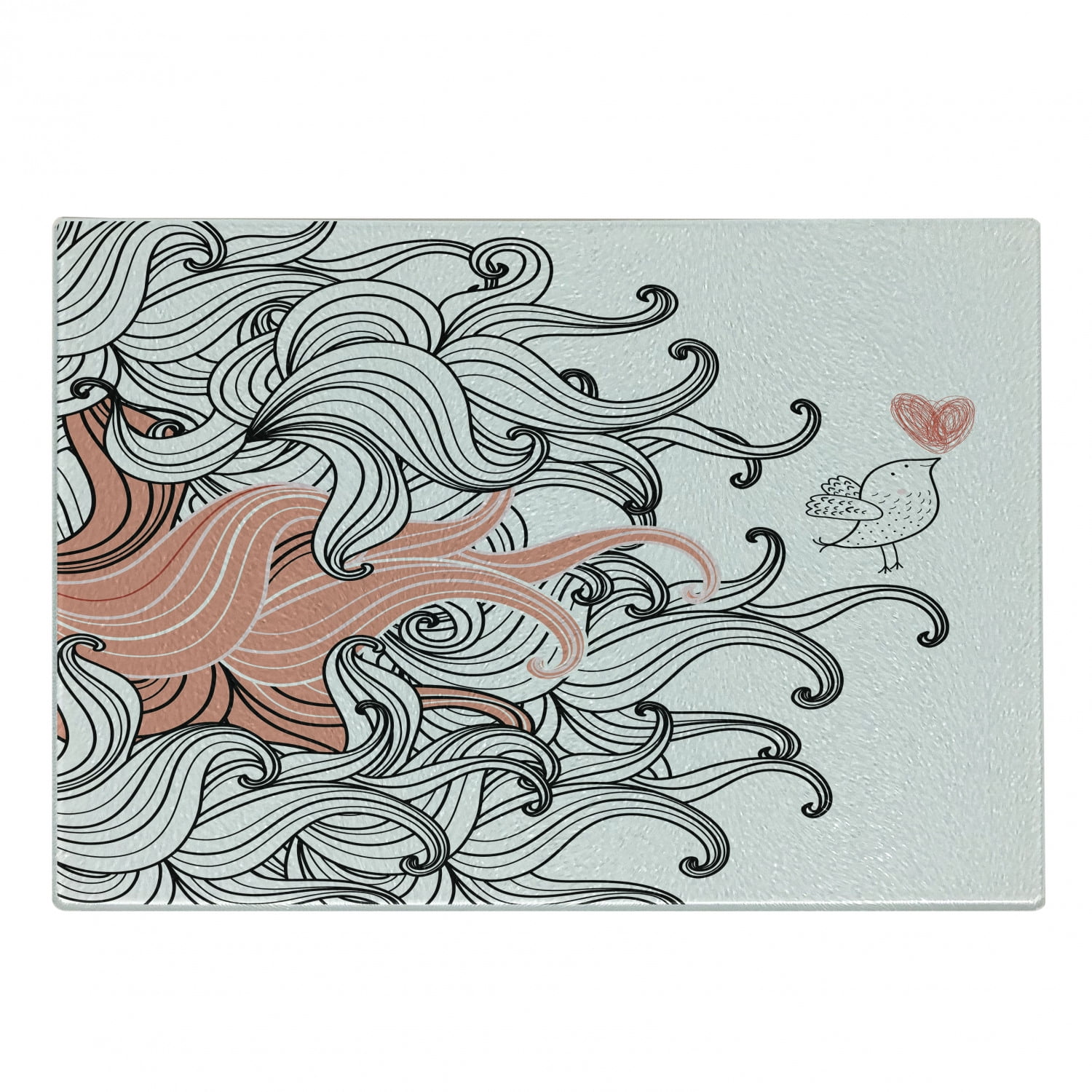 Modern Cutting Board, Graphic Swirls Wave Like Minimalist Pattern with ...