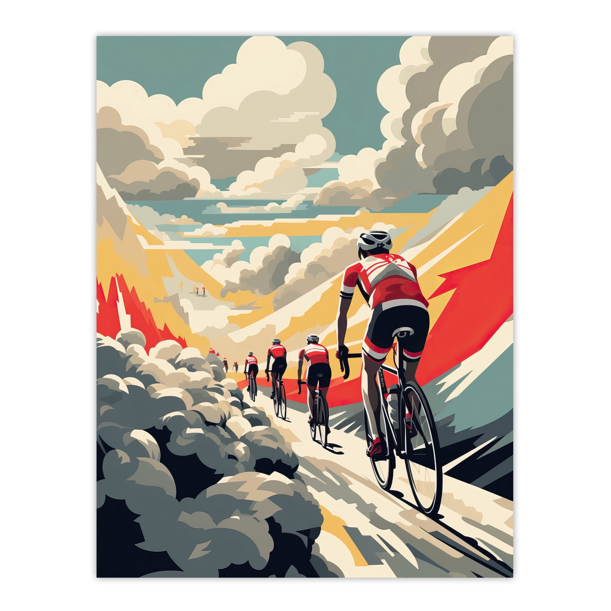Modern Cycle Road Race Artwork Paris Roubaix Hell Of The North Haute ...