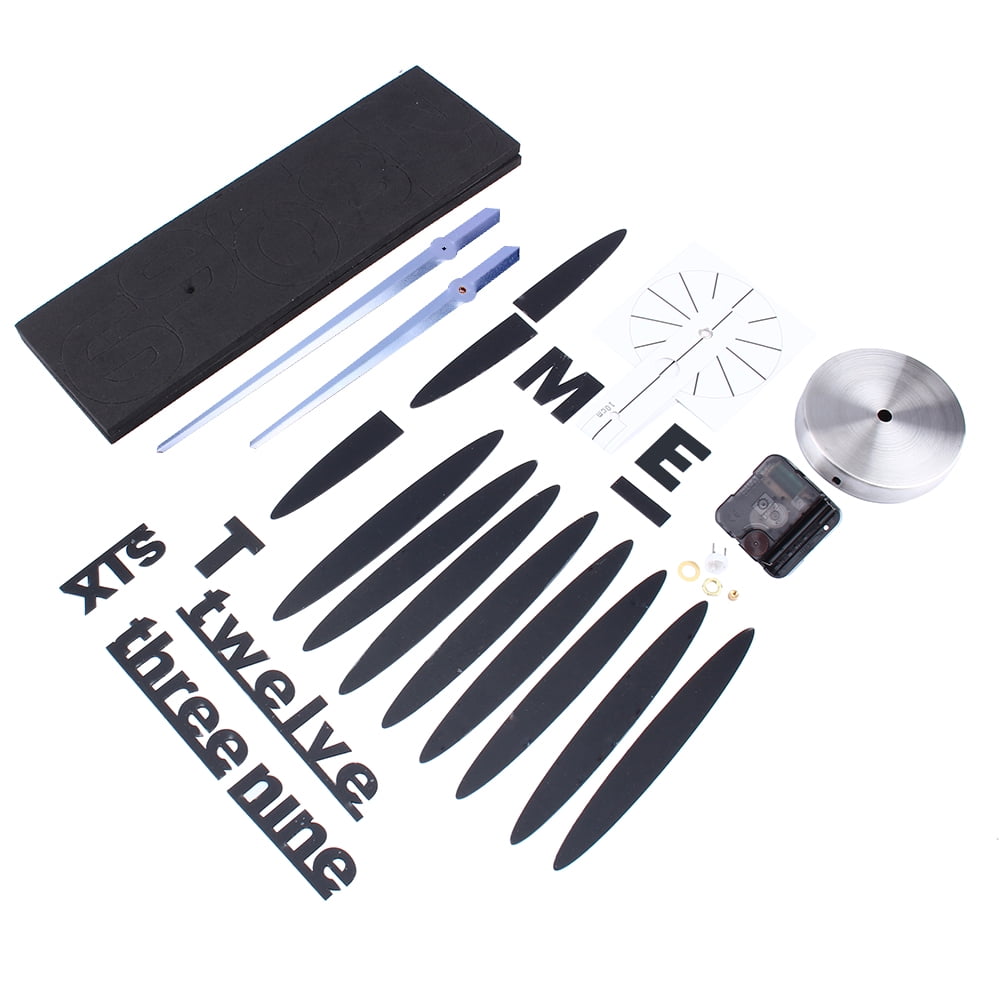 Modern DIY Large Wall Clock Kit 3D Mirror Surface Sticker for Home ...