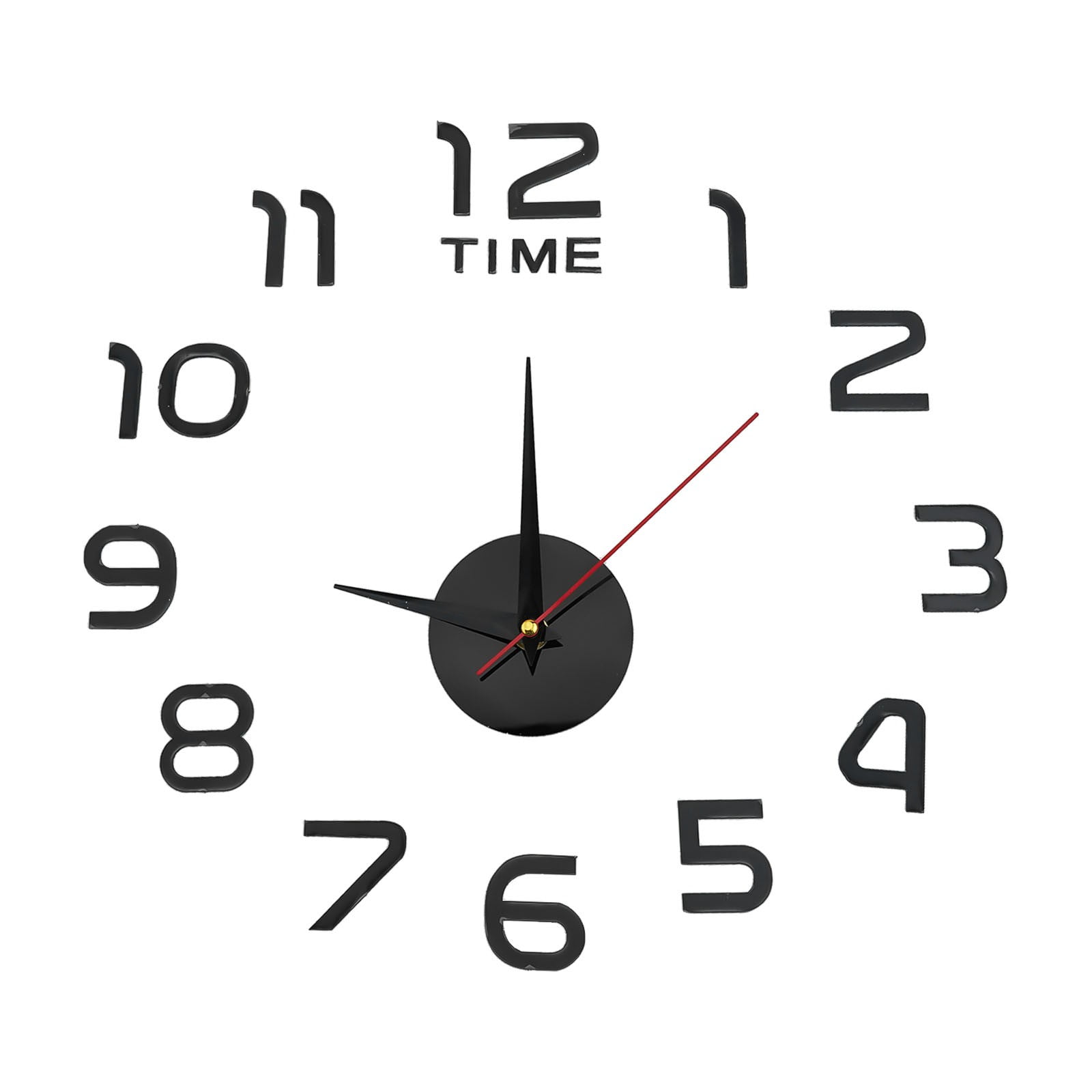 Modern DIY Sticker Office Home Wall Clock 3D Mirror Design Easy ...