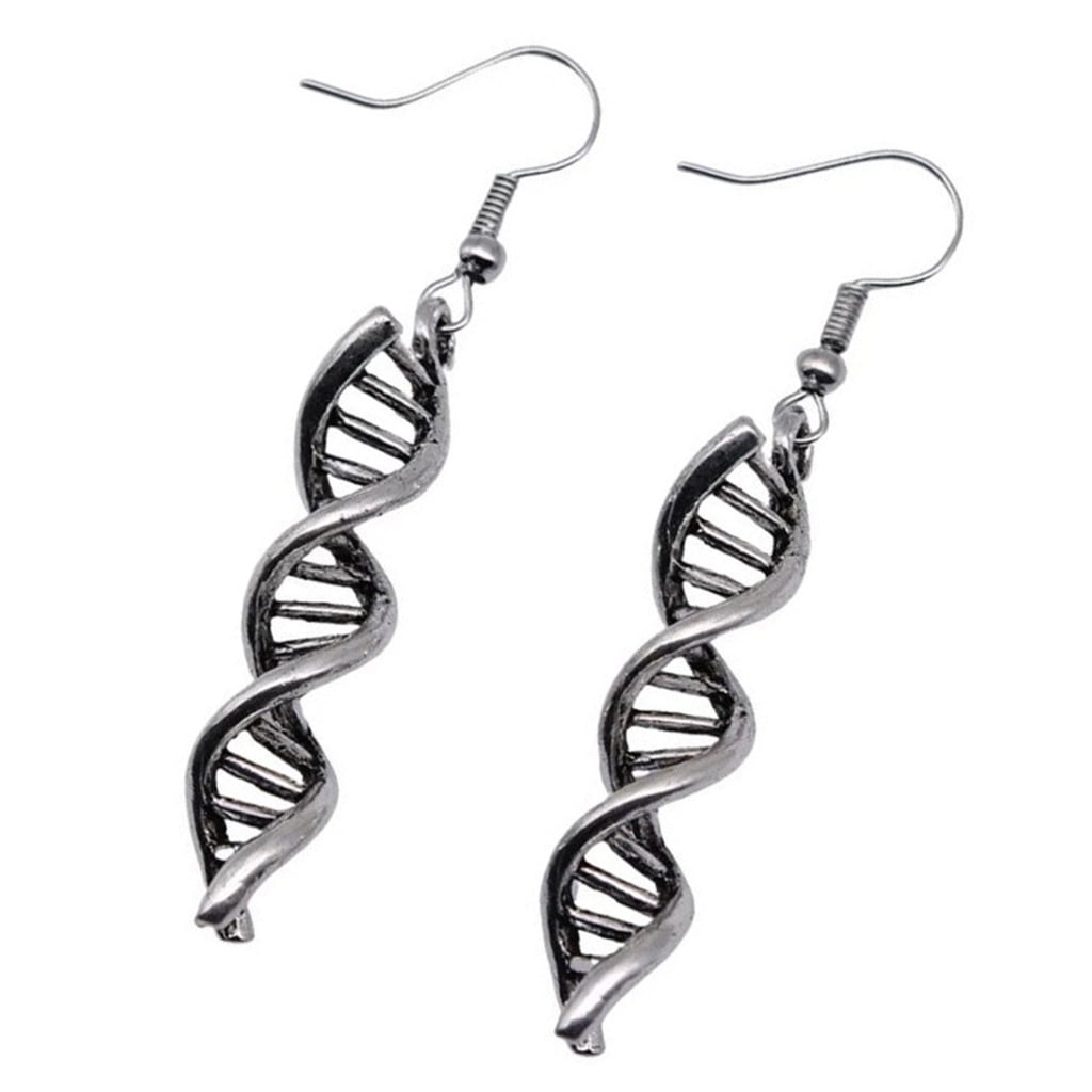 Modern DNA Helix Earrings Ear Hooks Crafted For Comfort And Durability ...