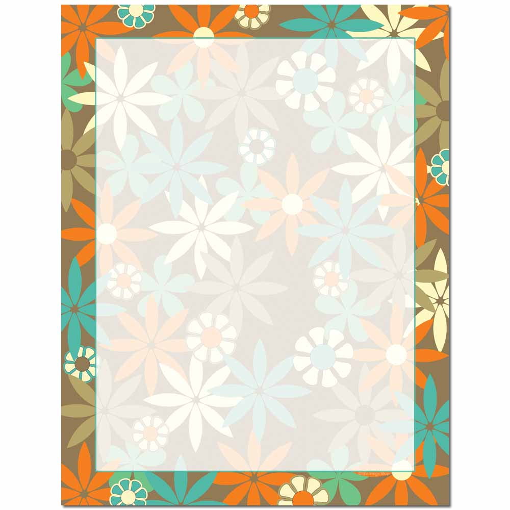 Modern Daisies Letterhead Laser & Inkjet Printer Paper, 100 Sheet Pack ...