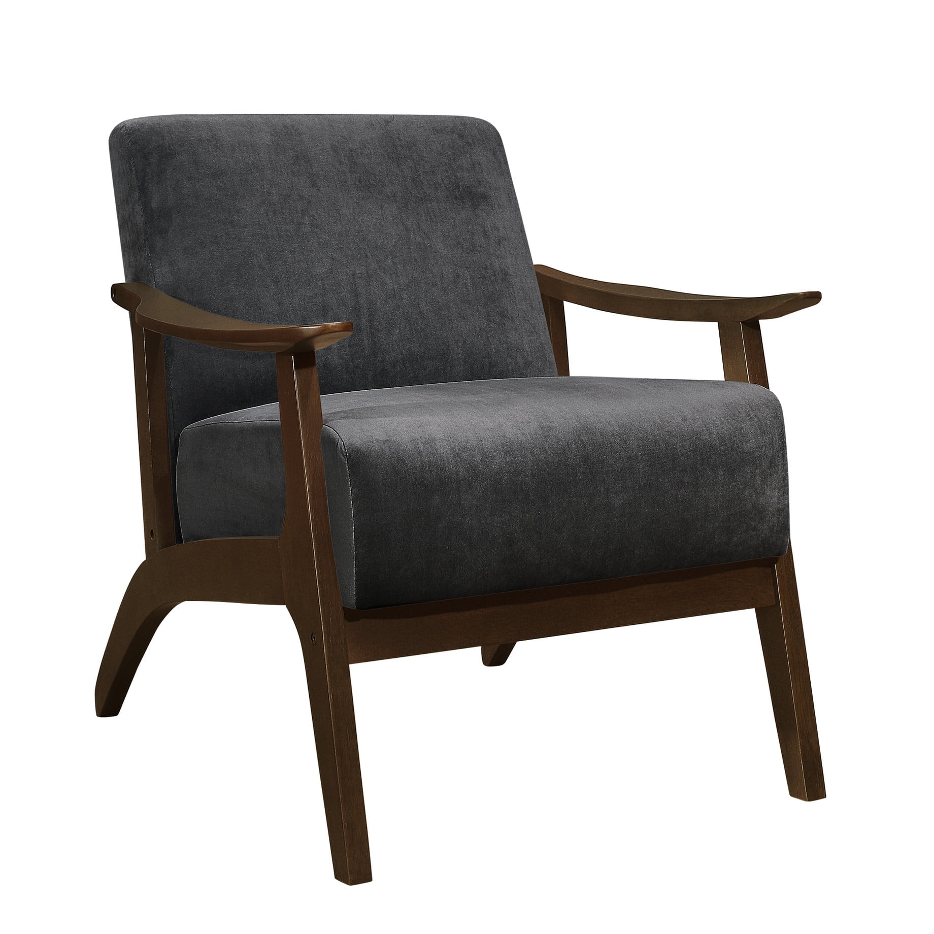 Modern Dark Gray Accent Chair | Foam - Pocket Coil Padding | 31.5 ...