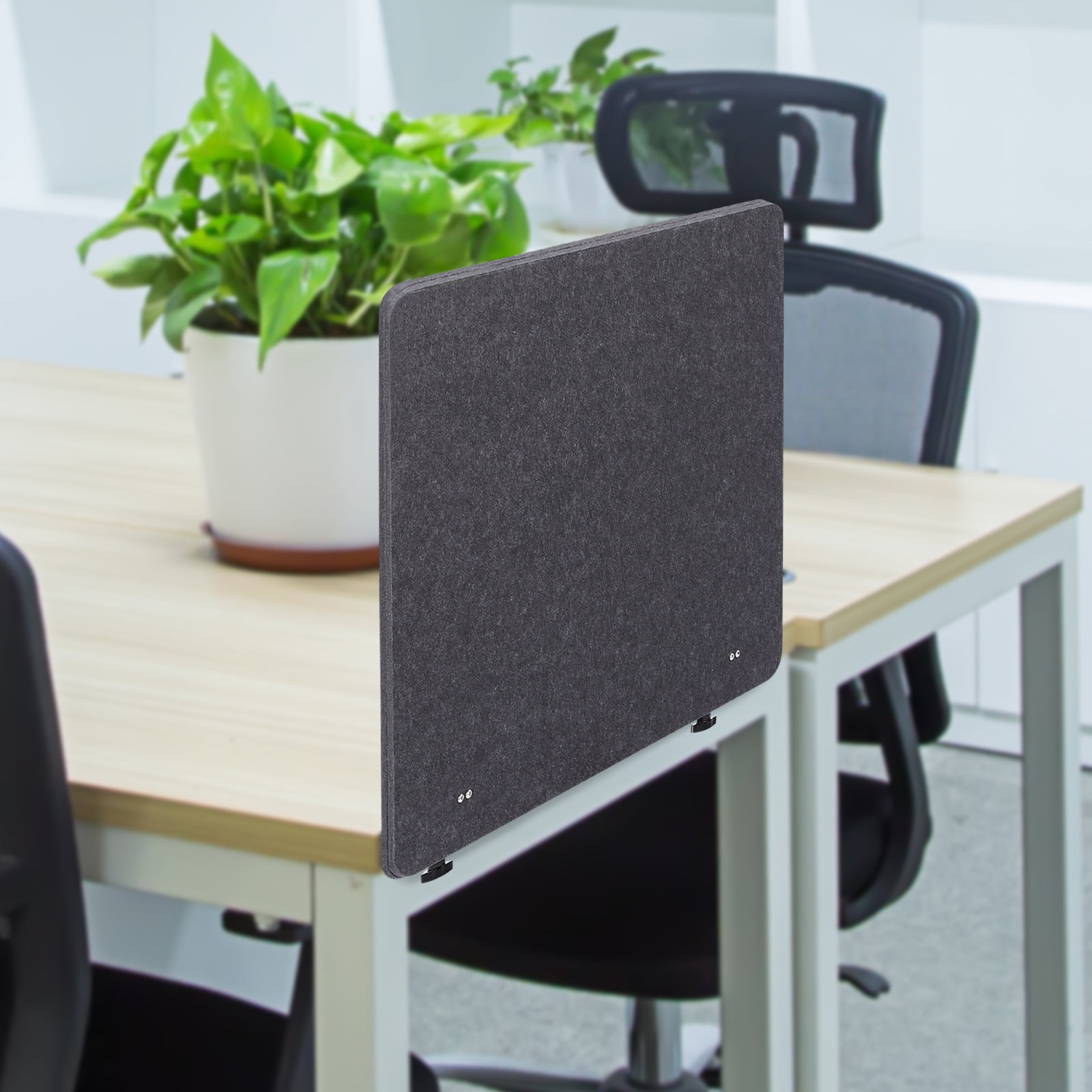 Modern Dark Grey Office Partition, Anti-perspective Desk Divider ...