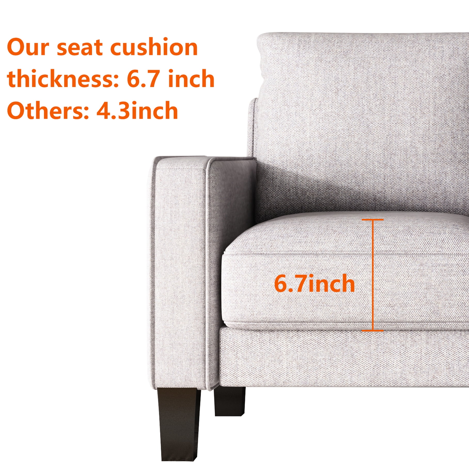 Modern Dark Grey With , Solid Wood And Metal Frame, Comfortable Seat ...