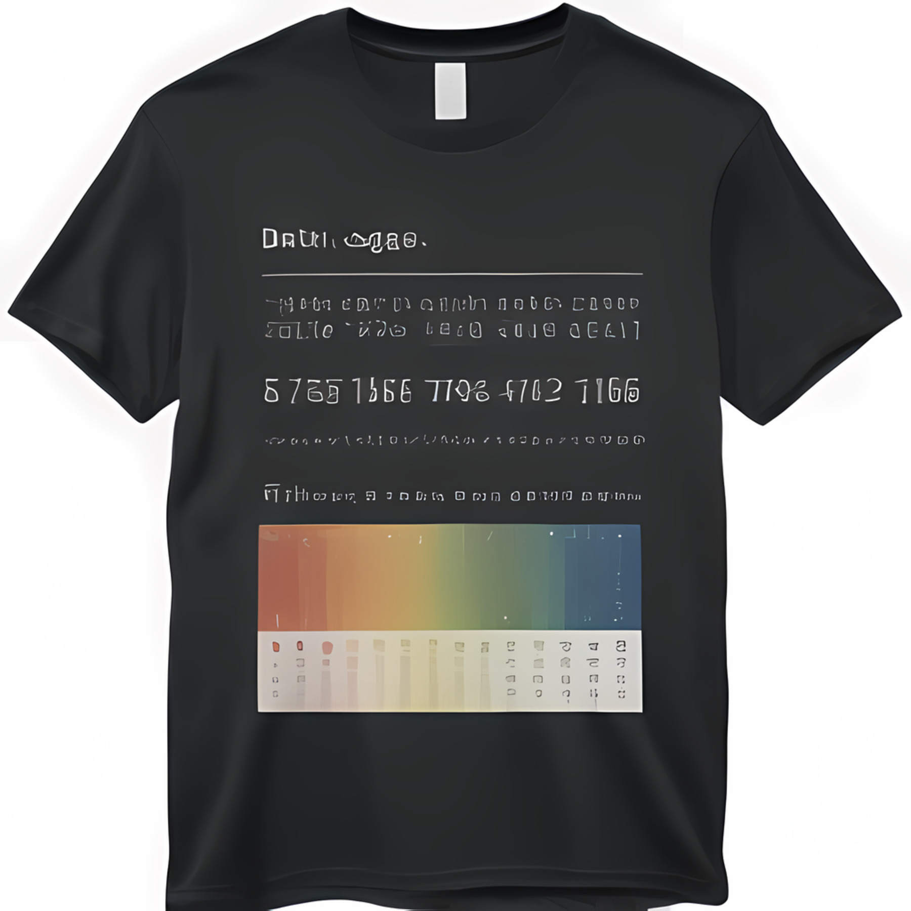 Modern 'Data' T-Shirt Design in Jony Ive Style with Rainbow ...