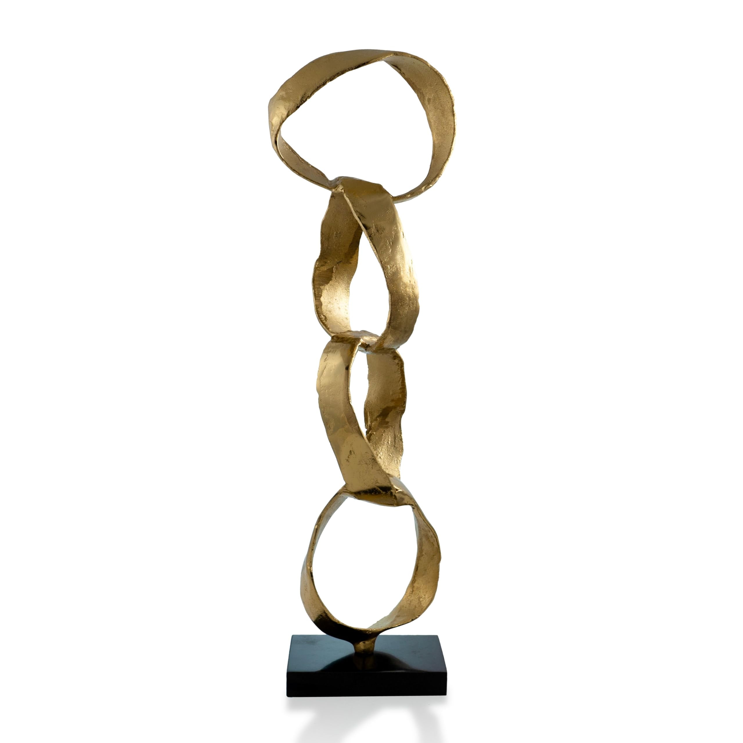 Modern Day Accents 3633 Cadena Gold Ribbon Chain Sculpture, Chain Link ...