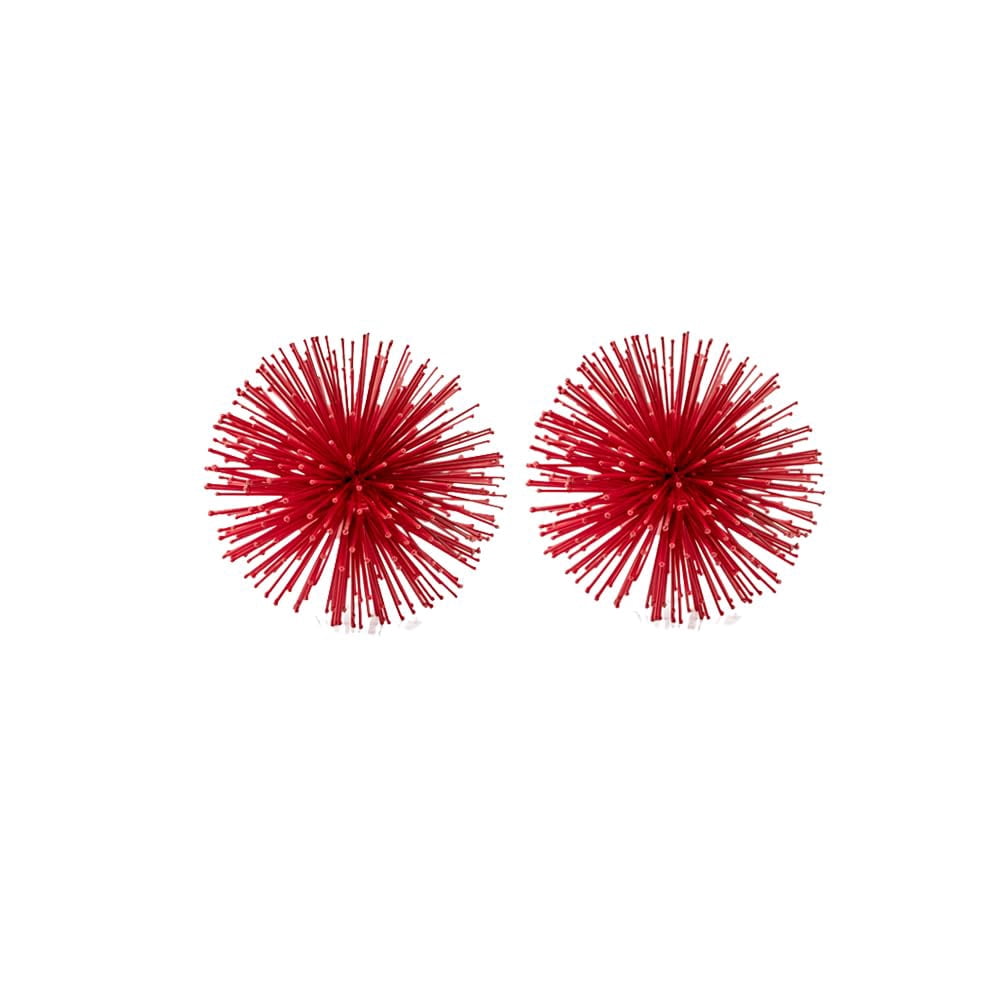 Modern Day Accents 5287 Erizo Urchin X-Small Red Sphere Set of 2 ...
