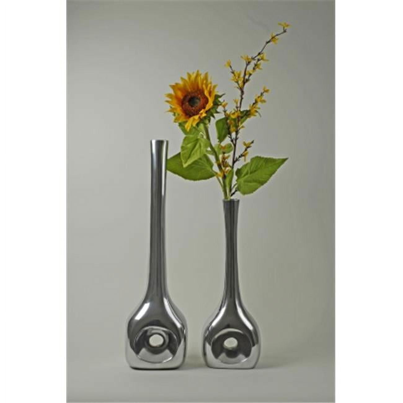Modern Day Accents Alum Site Hole Vases - Set of 2 - Walmart.com