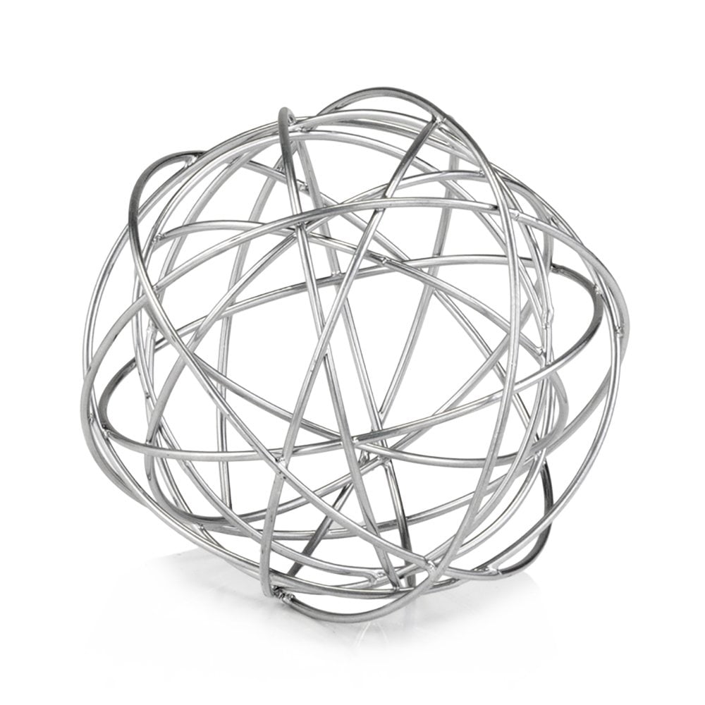 Modern Day Accents Guita LG Open Wire Sphere Object, Large, Silver ...