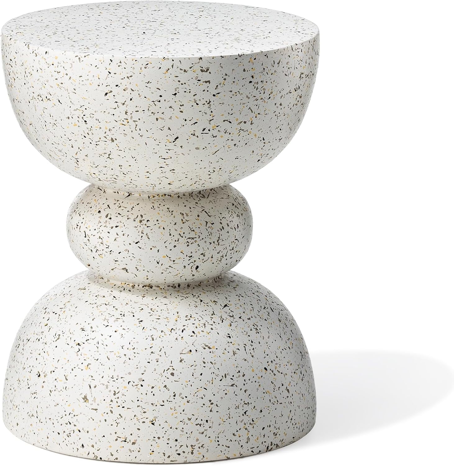 Modern Decorative Garden Stool Heavy Duty Patio Sturdy Faux Terrazzo ...