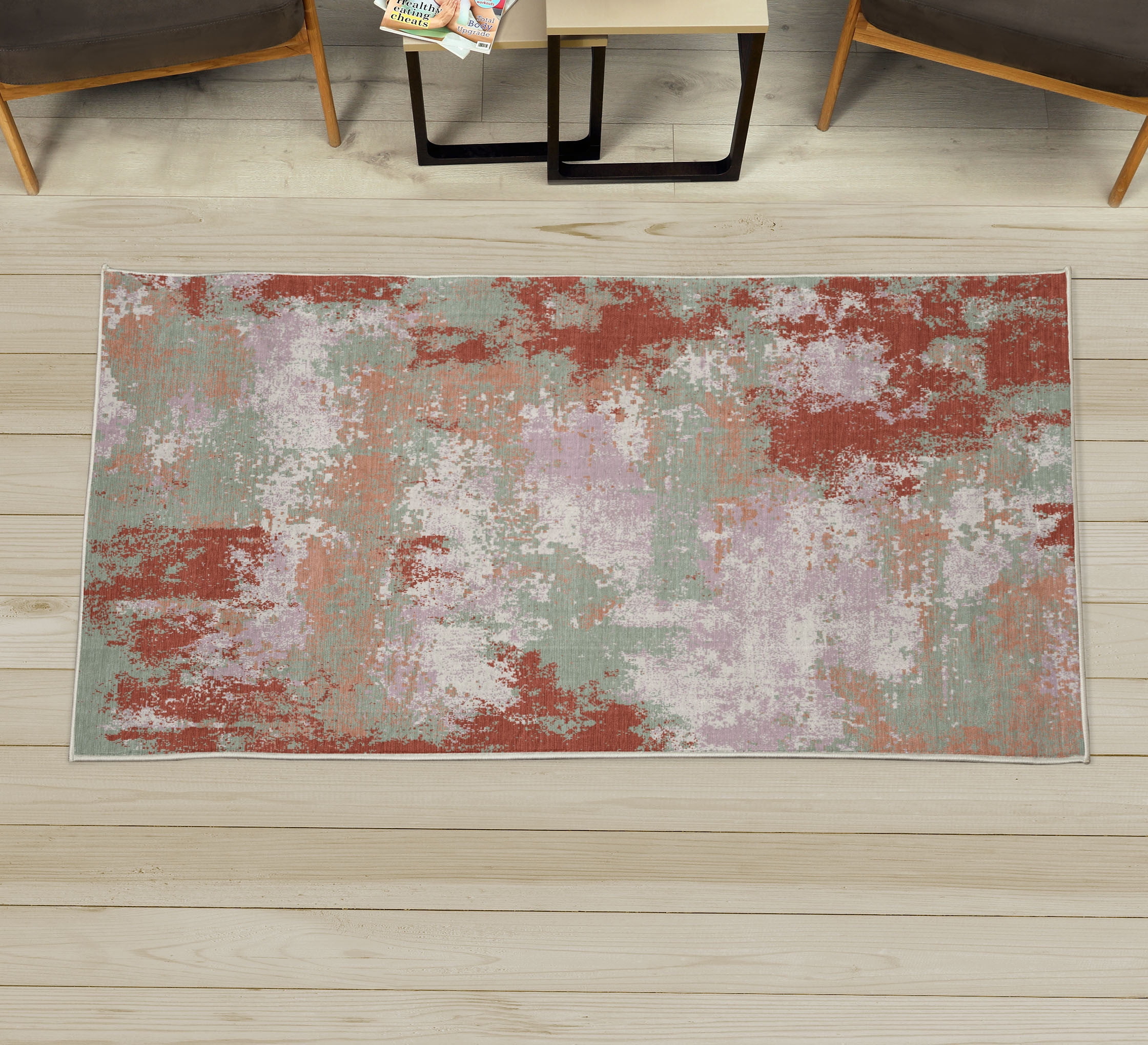 Modern Decorative Rug, Contemporary Themed Design Novelty Tones of ...