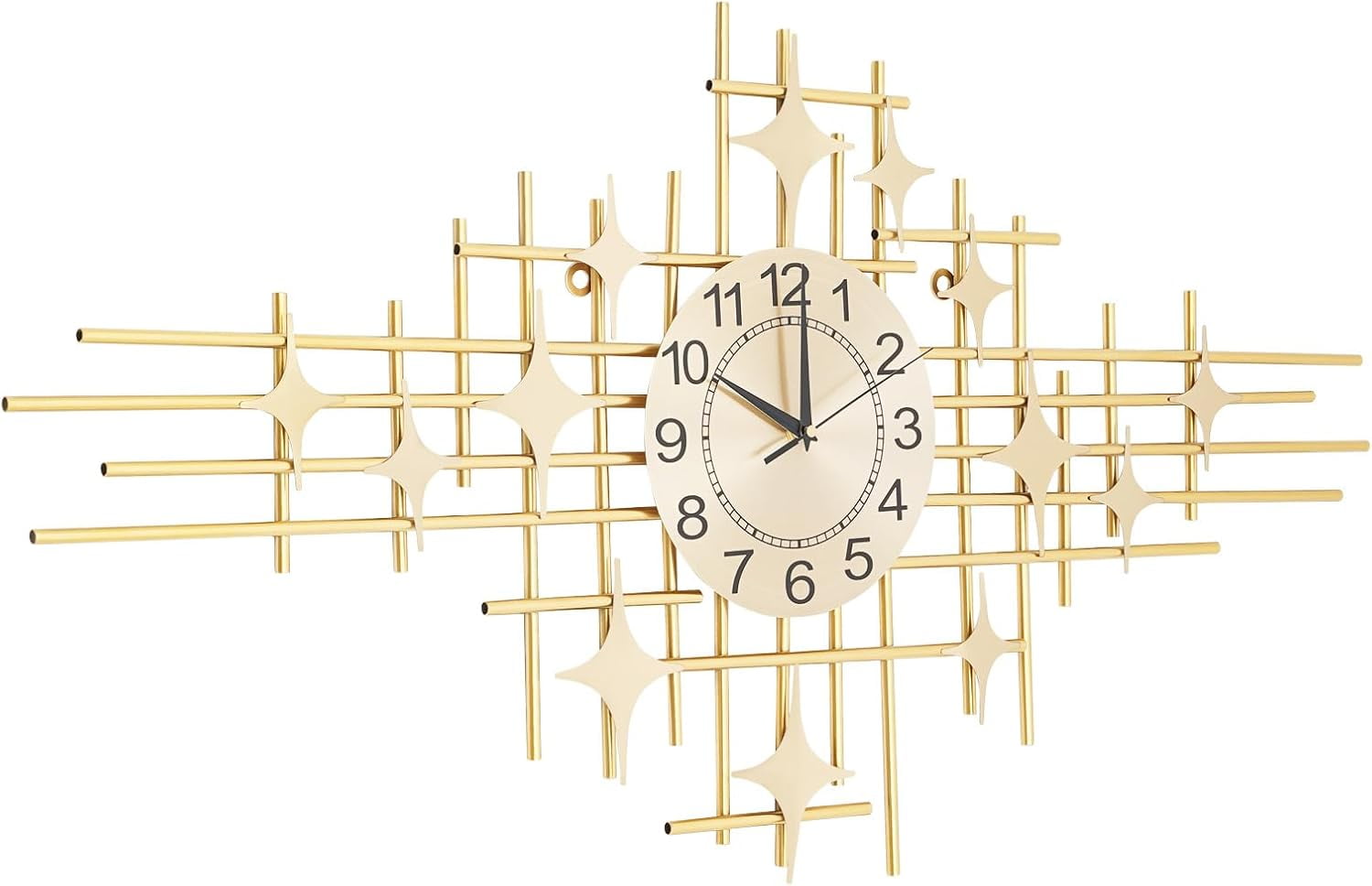 Modern Decorative Wall Clock, Metal Gold Wall Clock, Modern Home Art ...