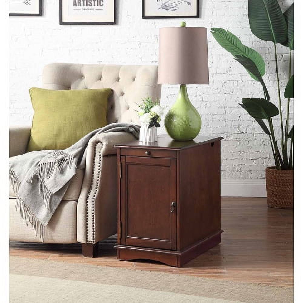Modern Design 1pc Side Table/Nightstand Birch Finish with USB Outlet ...