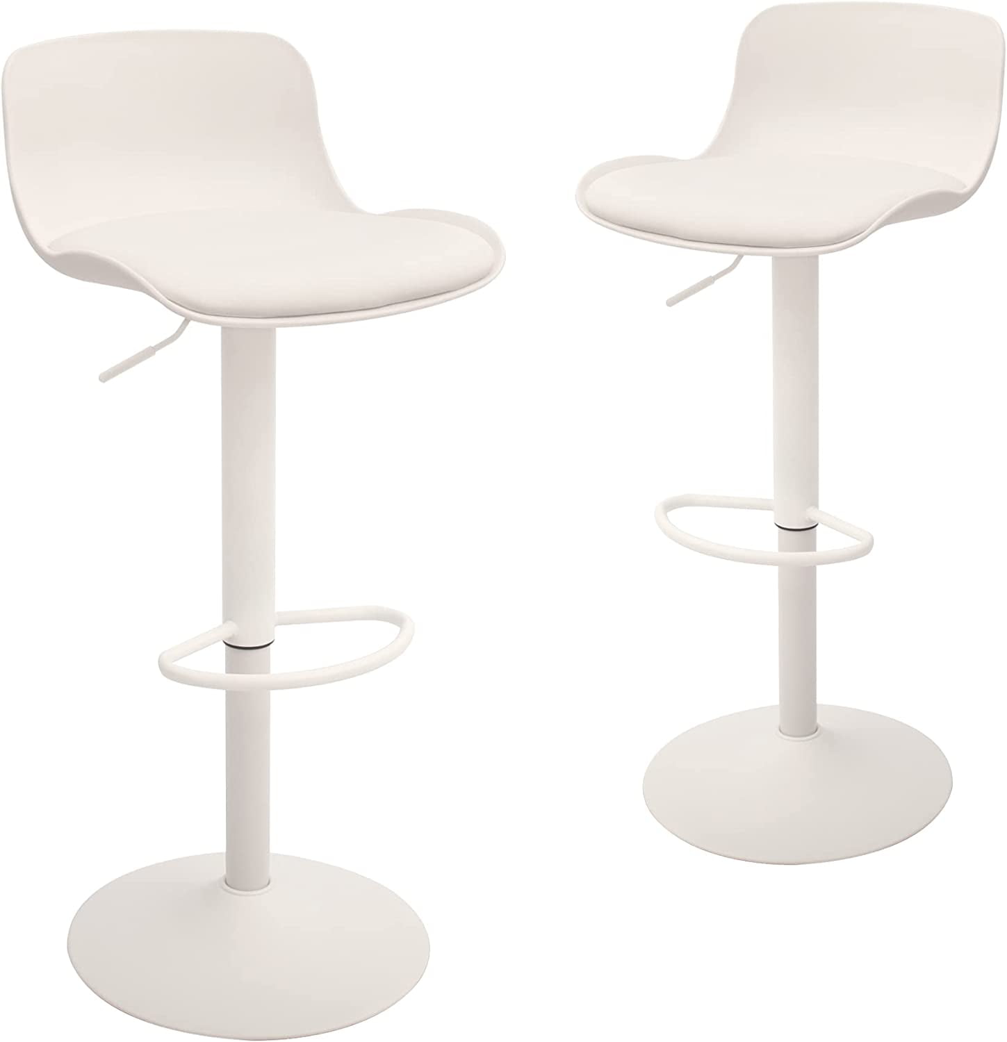 Modern Design Bar Stools Set of 2,with Adjustable Height and 360°Swivel ...