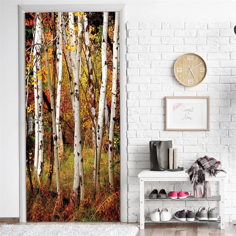 Modern Design Doors ration 3D Wallpaper Self-adhesive Waterproof Door ...