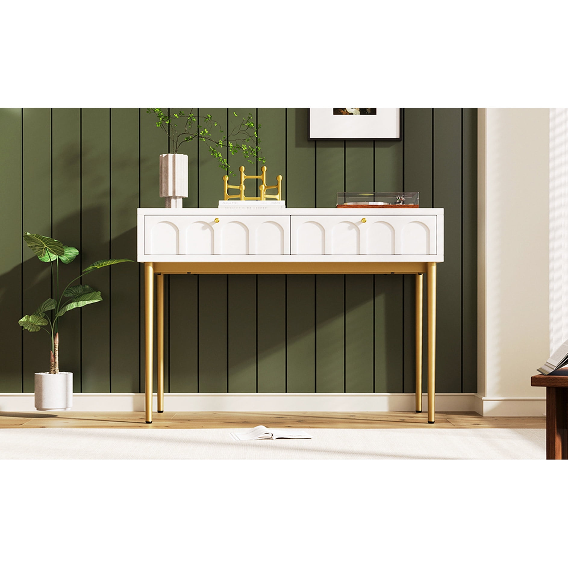 Modern Design Double Drawer Dressing Table | Use in Kitchen or Office ...