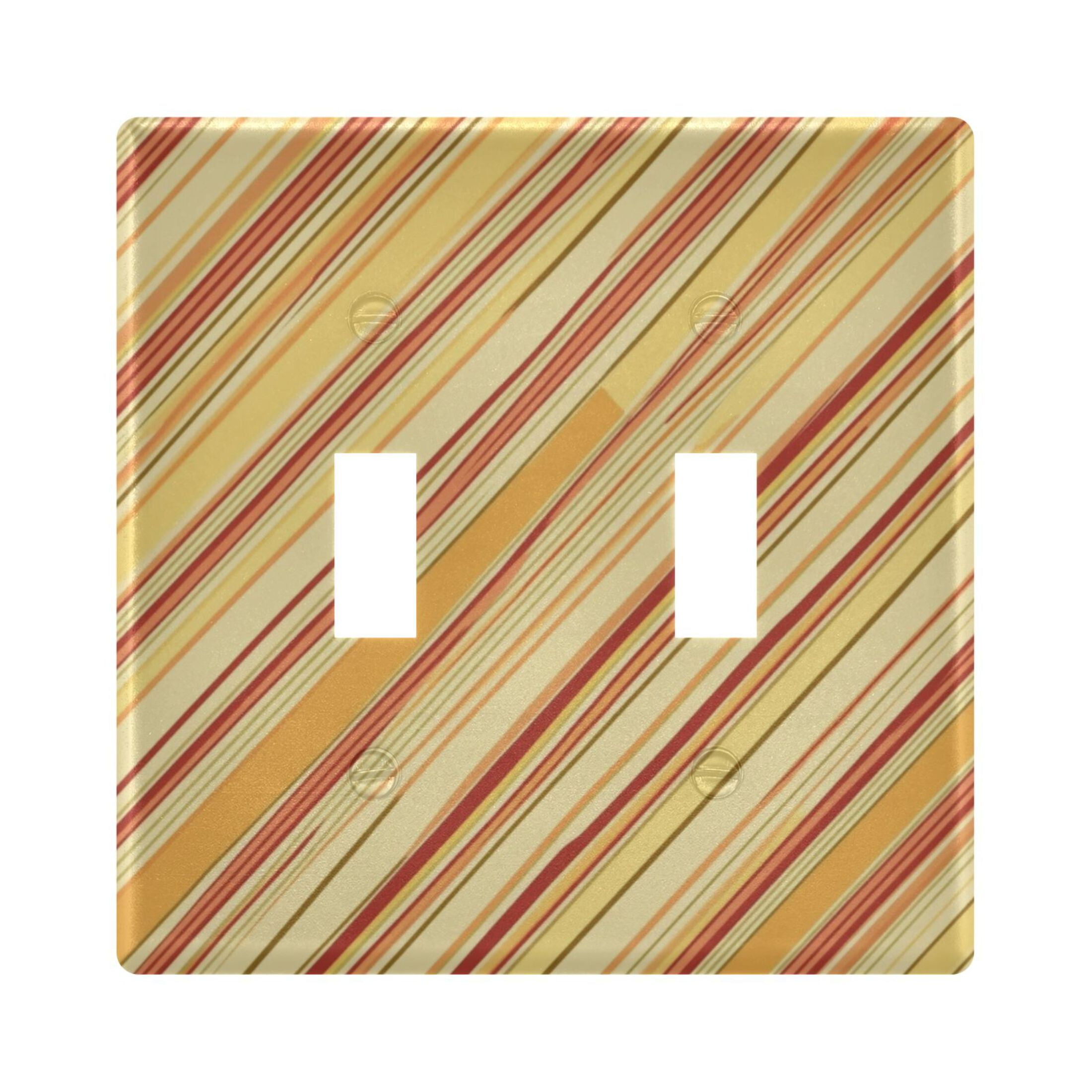 Modern Design Fireproof Switch Plate with Rounded Edges 2-Hole Screws ...