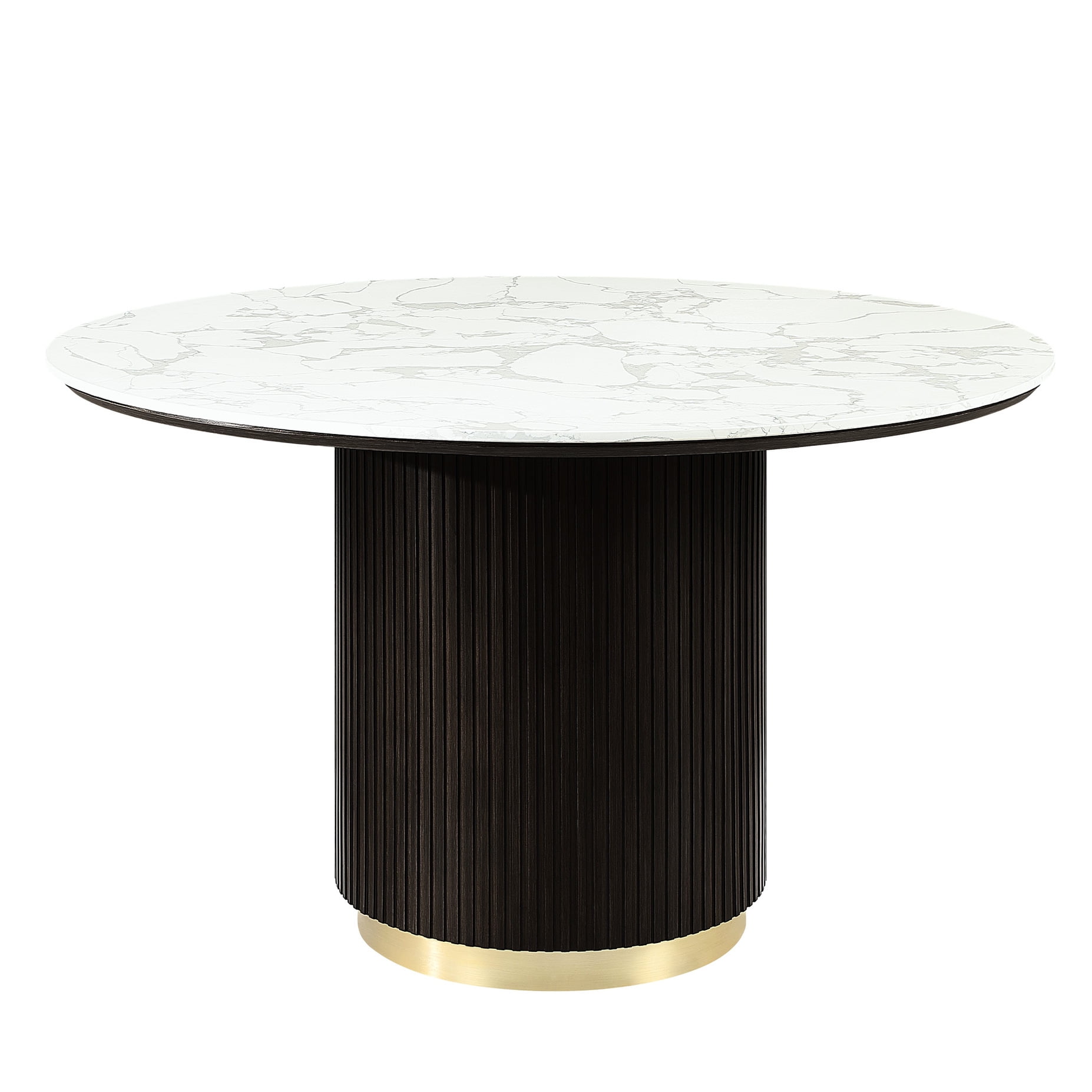 Modern Design, Gold Middle Leg - 52-Inch Round Dining Table - Walmart.com