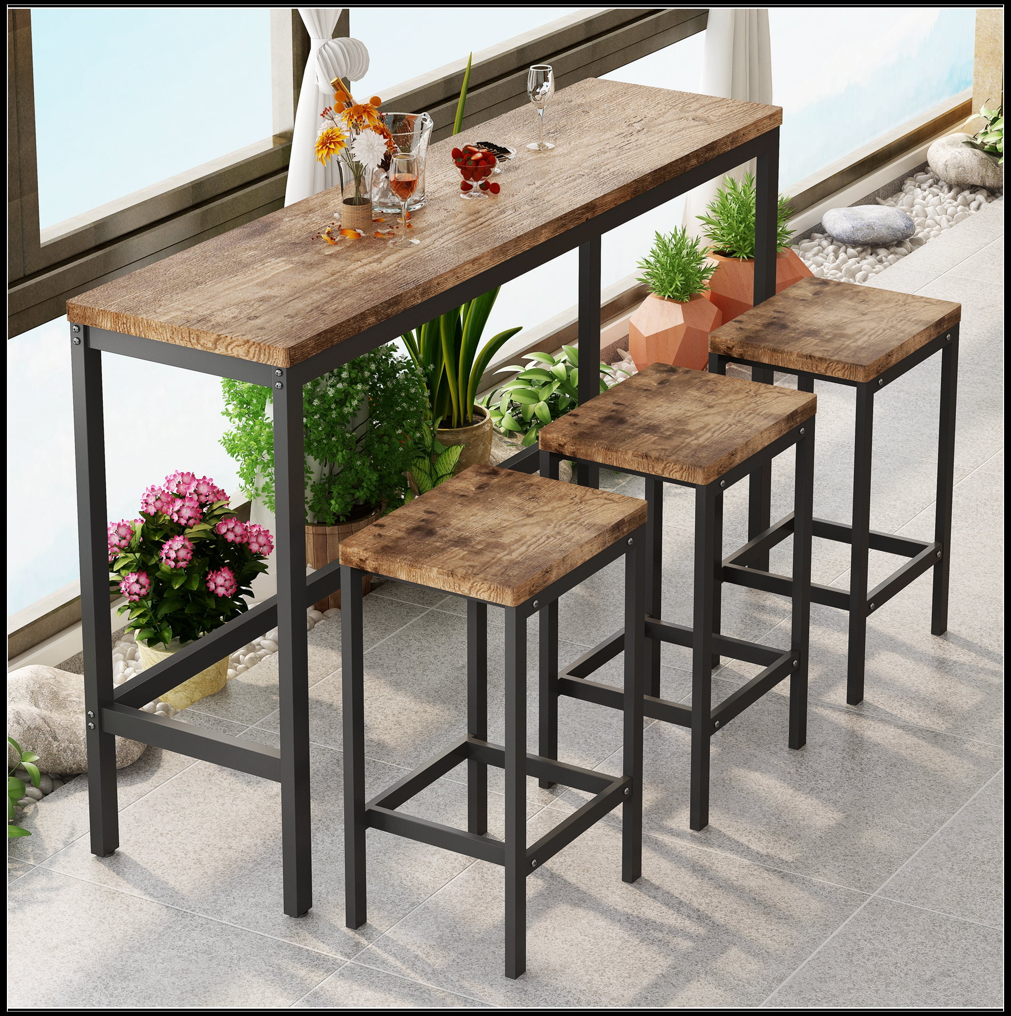 Modern Design Kitchen Dining Table, Pub Table, Long Dining Table Set ...