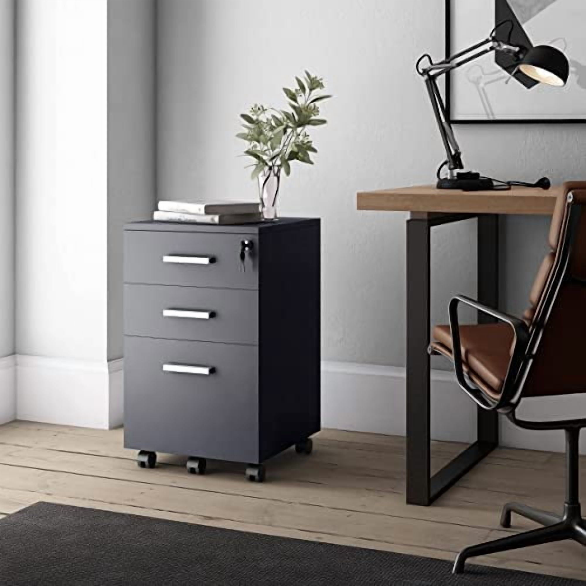 Modern Design Lazio Black File Cabinet, Filing Cabinets for Home Office ...