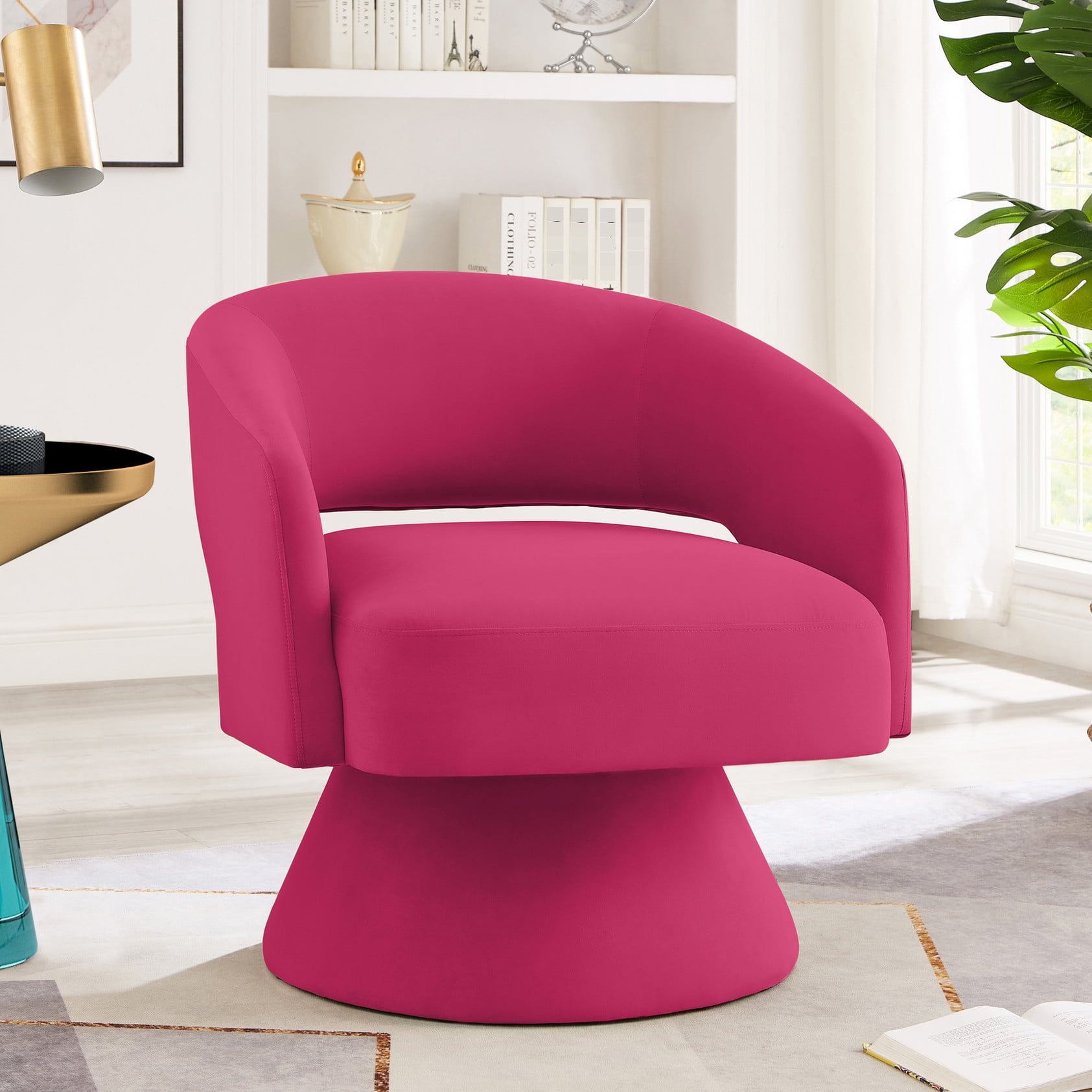 Modern Design Swivel Chair, Rose Pink, 34 lb Weight | High - Quality ...