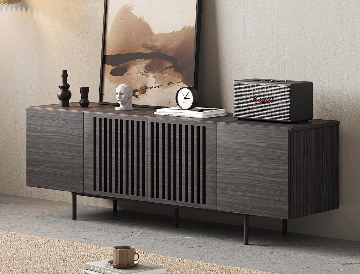 Modern Designs by Crafts and Comfort Napoli TV Stand for 55 to 65 Inch ...
