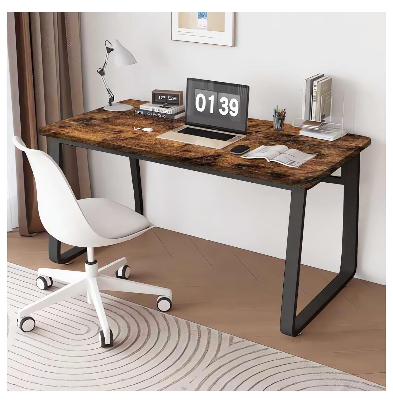 Modern Desk 39.2 Inch Computer Table Simple Office Writing Desk ...
